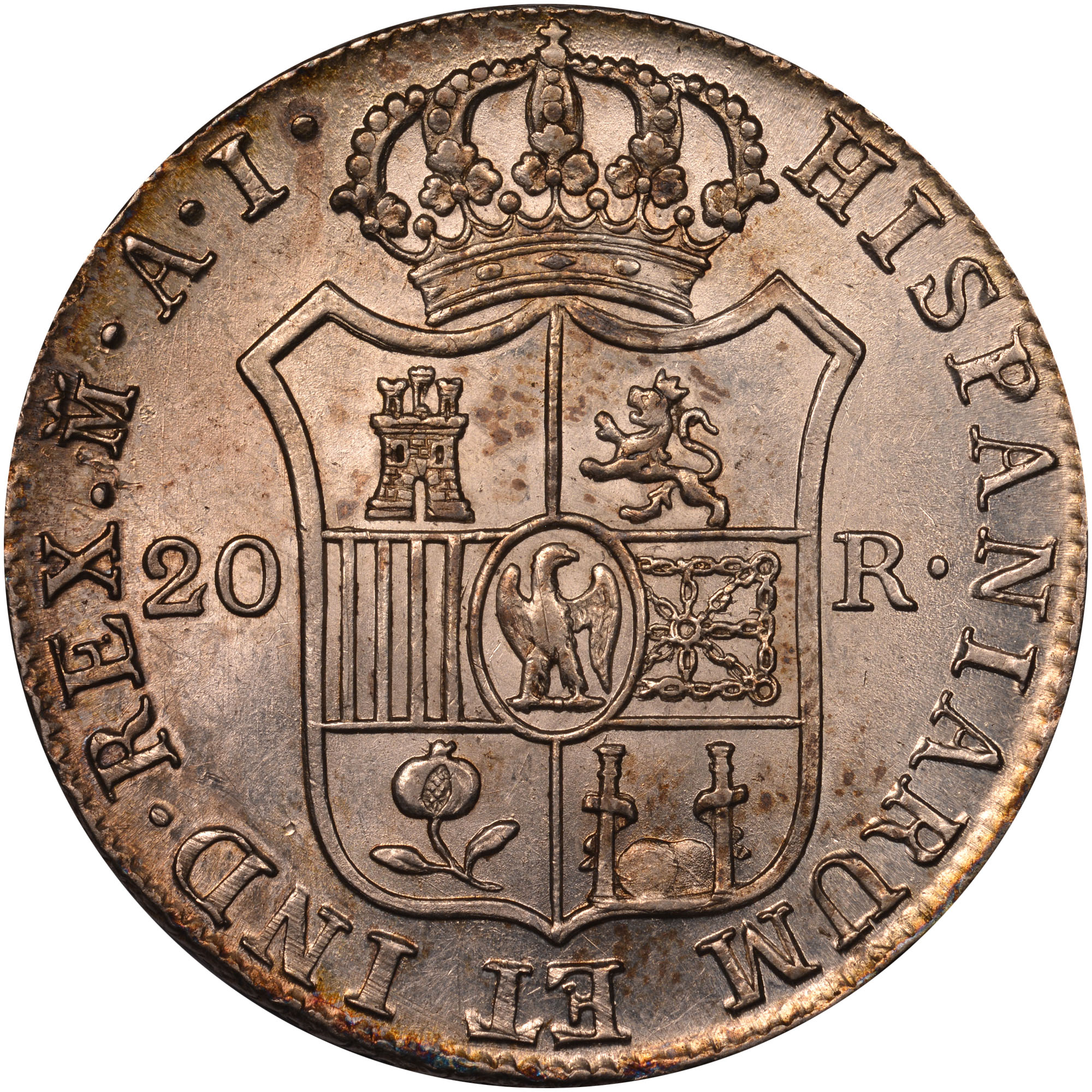 Spain 20 Reales KM 551.2 Prices & Values | NGC