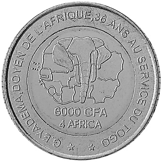 Togo 6000 CFA Francs-4 Africa X 22 Prices & Values | NGC