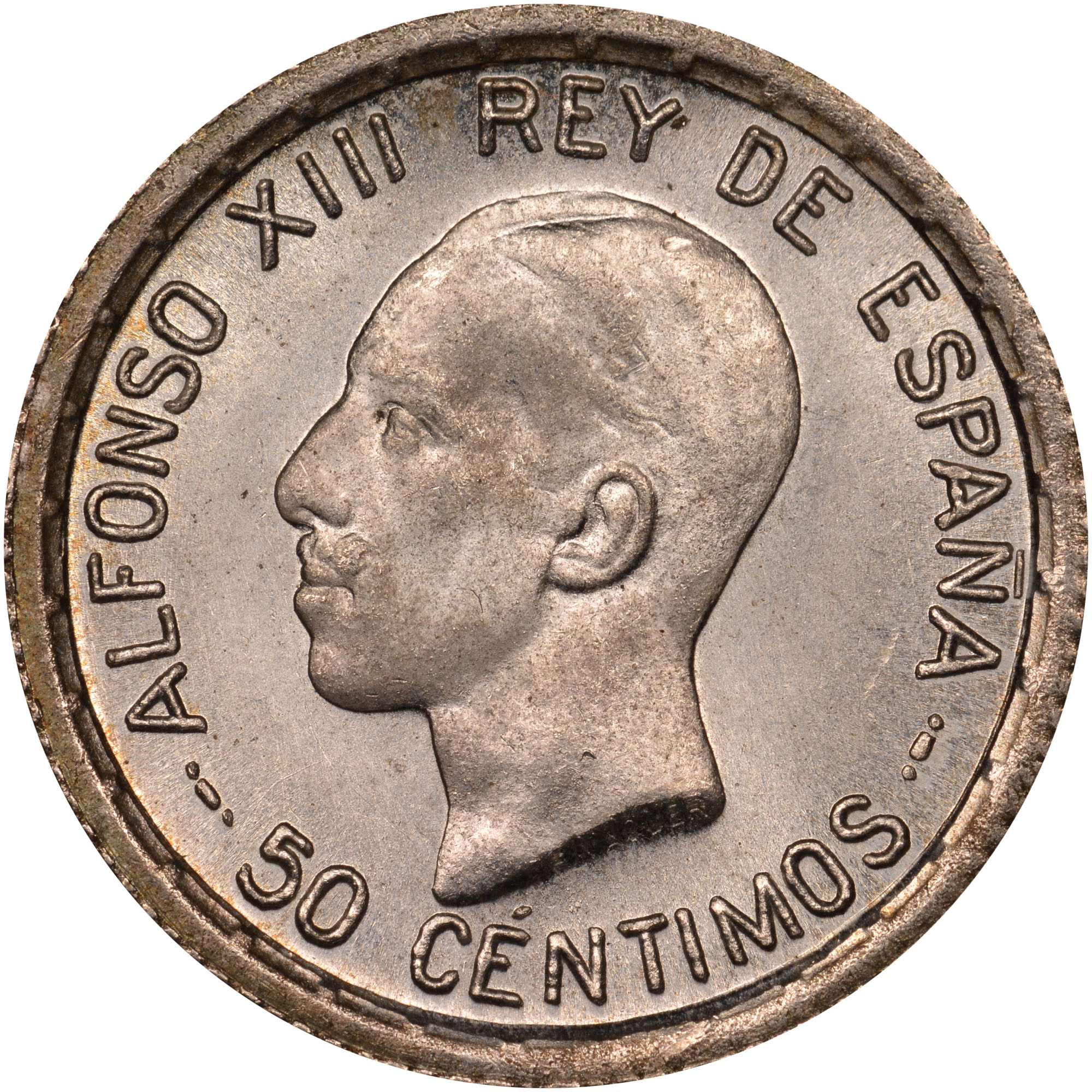 Spain 50 Centimos KM 741 Prices & Values | NGC