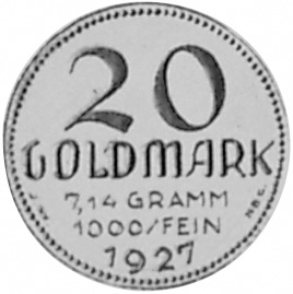 Germany - Weimar Republic 20 Gold Mark X 122 Prices & Values | NGC