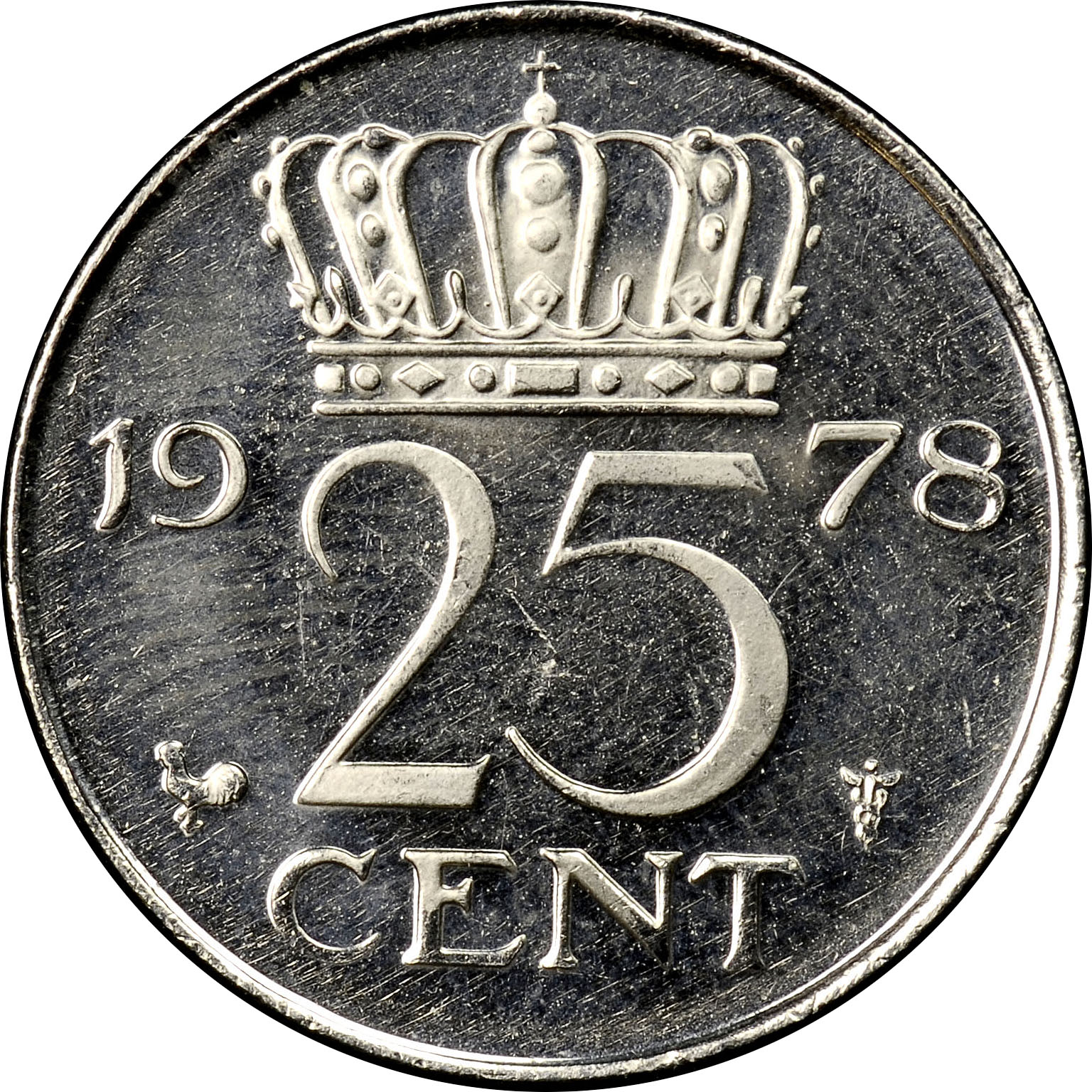 1950-1980 Netherlands 25 Cents KM 183 Prices & Values | NGC
