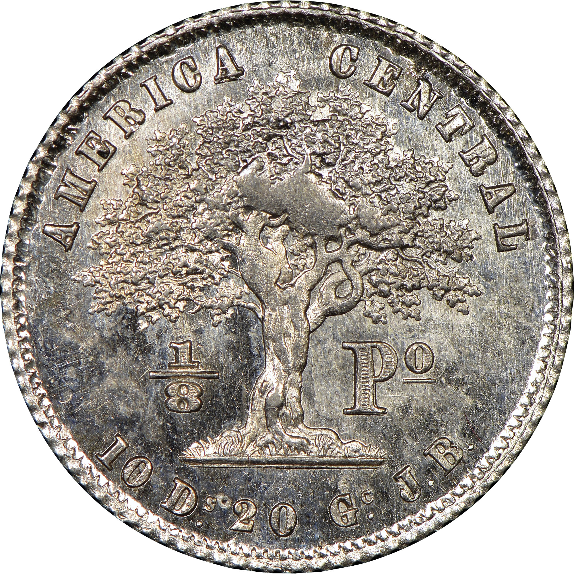 Costa Rica 1/8 Peso KM 102 Prices & Values | NGC