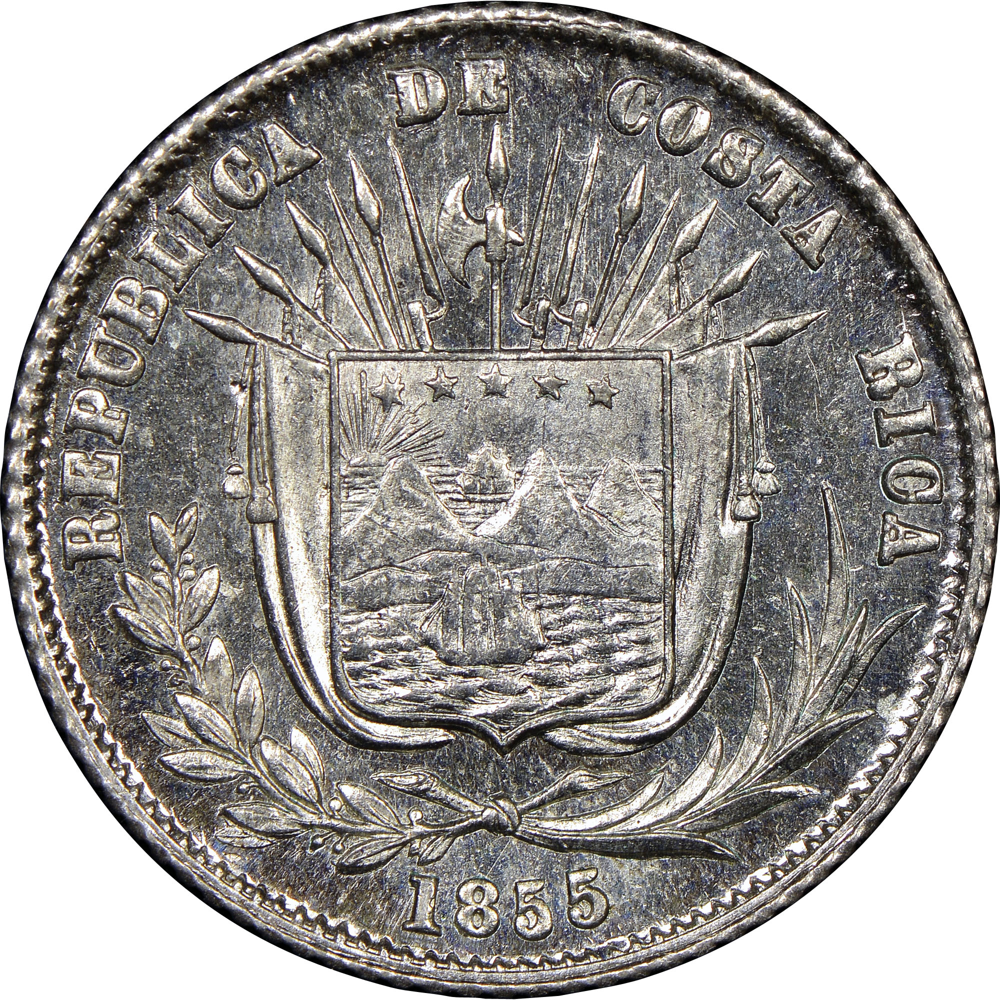 Costa Rica 1/8 Peso KM 102 Prices & Values | NGC