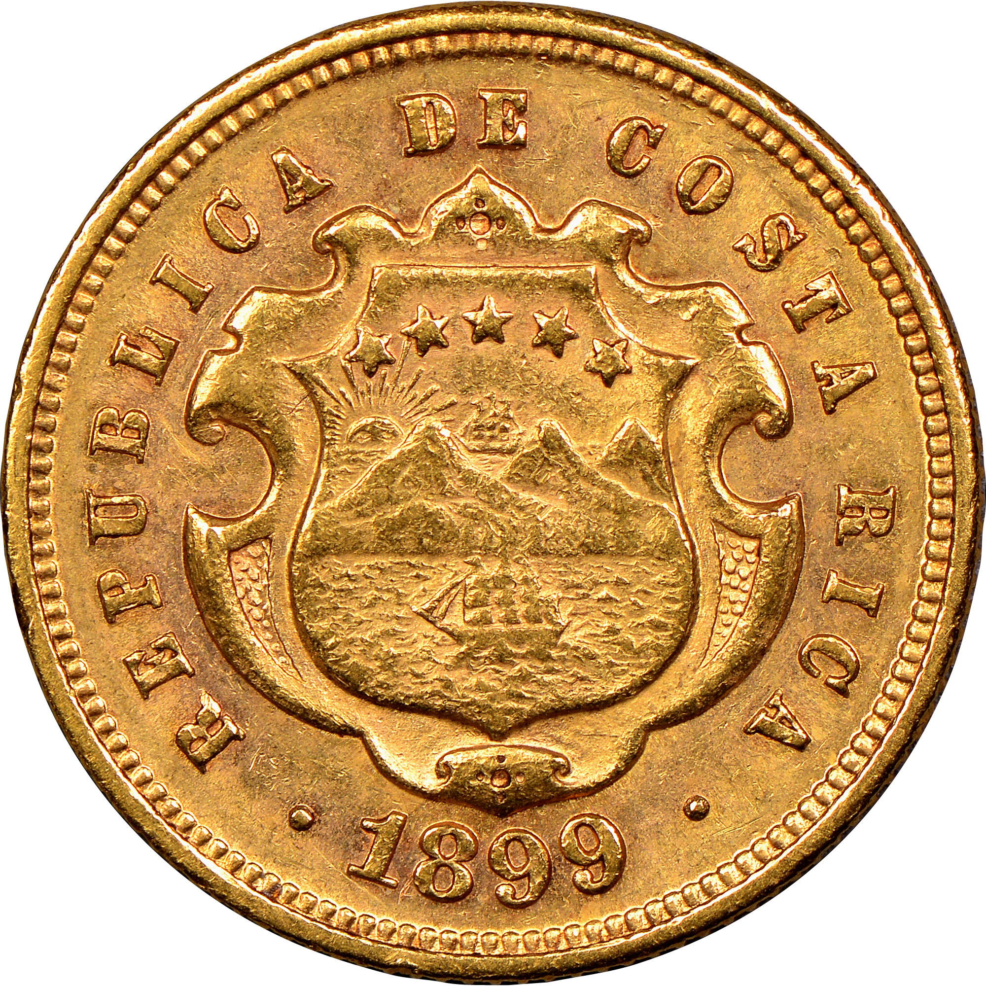 Costa Rica 5 Colones KM 142 Prices & Values | NGC