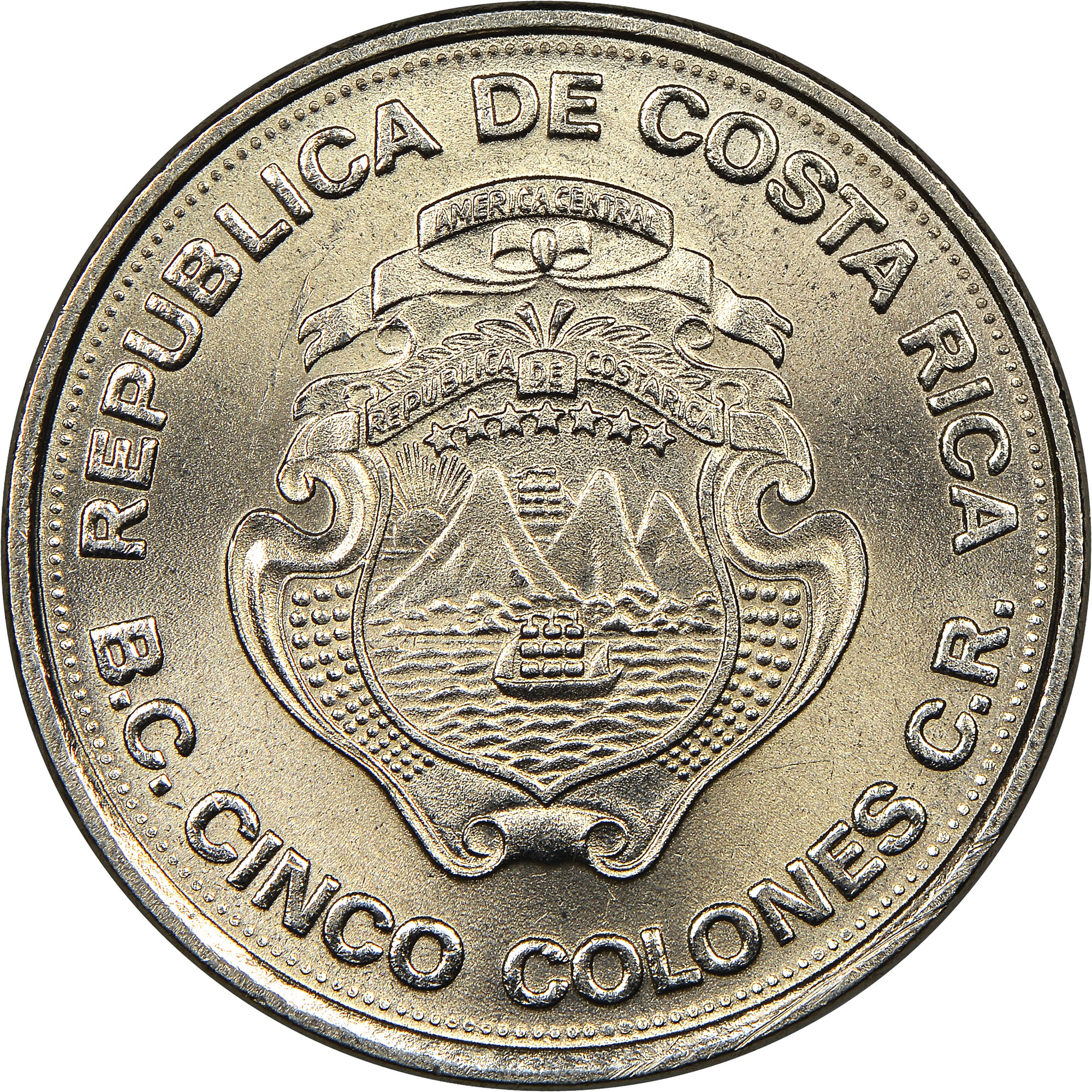 Costa Rica 5 Colones KM 203 Prices & Values | NGC