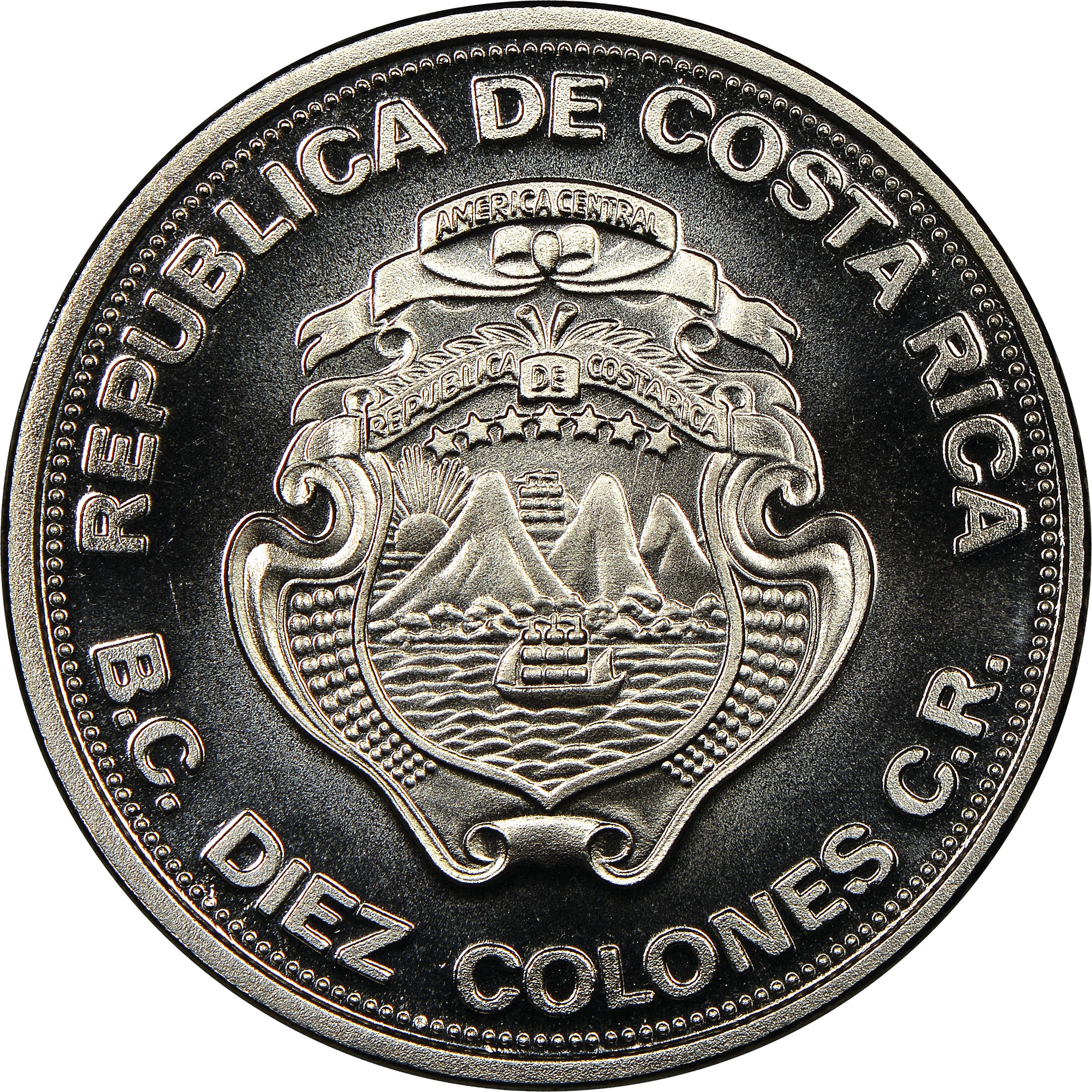 Costa Rica 10 Colones KM 204 Prices & Values | NGC