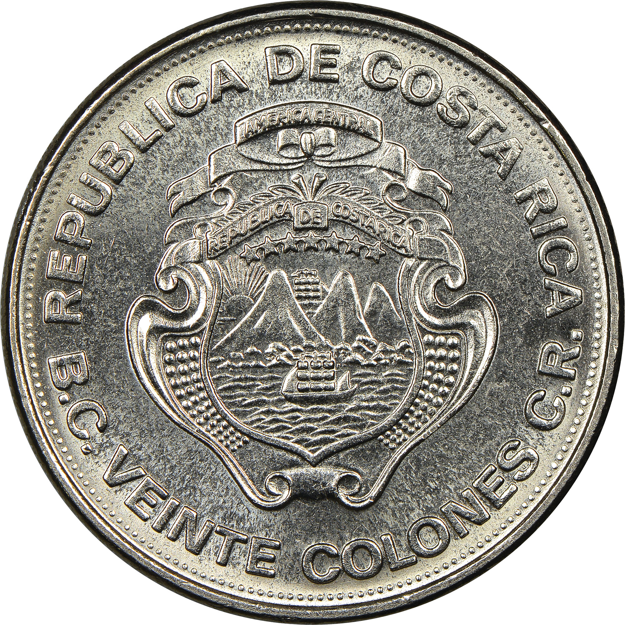 Costa Rica 20 Colones KM 205 Prices & Values | NGC