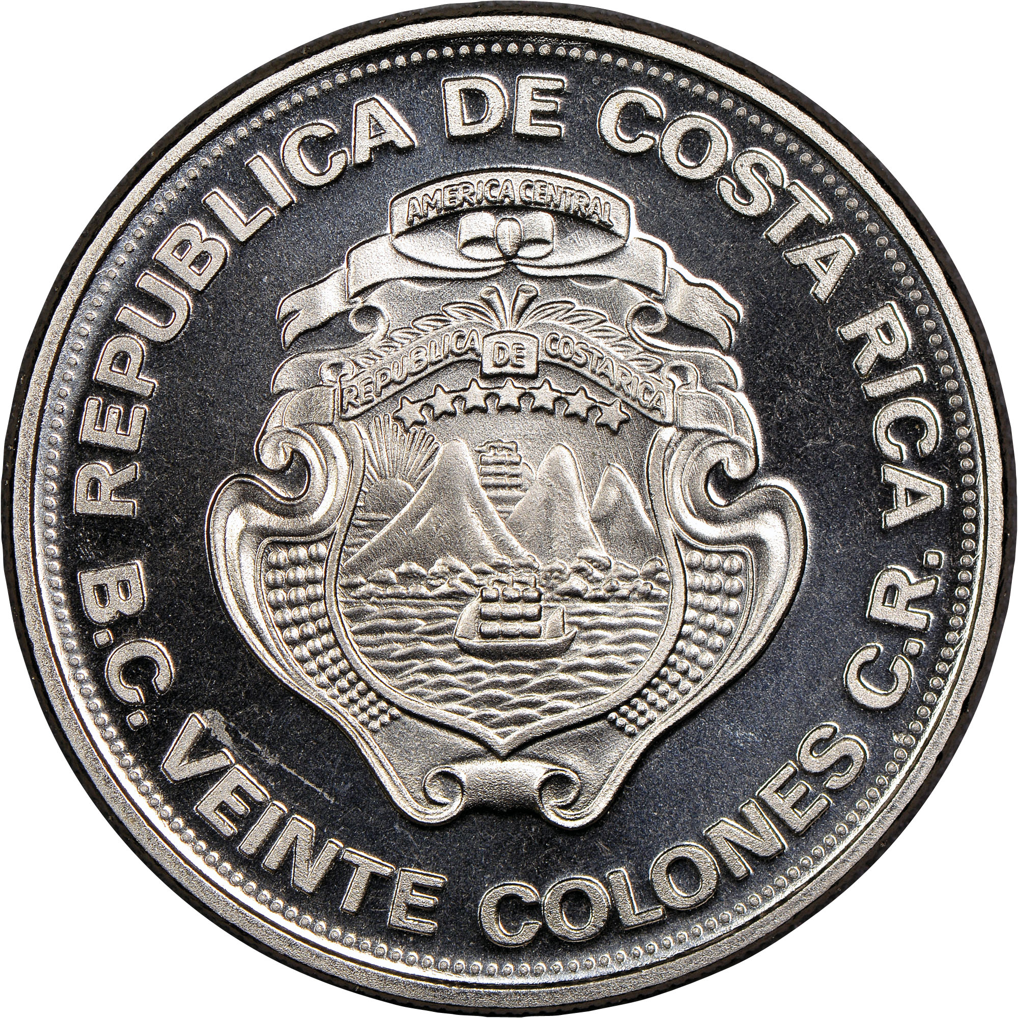 Costa Rica 20 Colones KM 205 Prices & Values | NGC