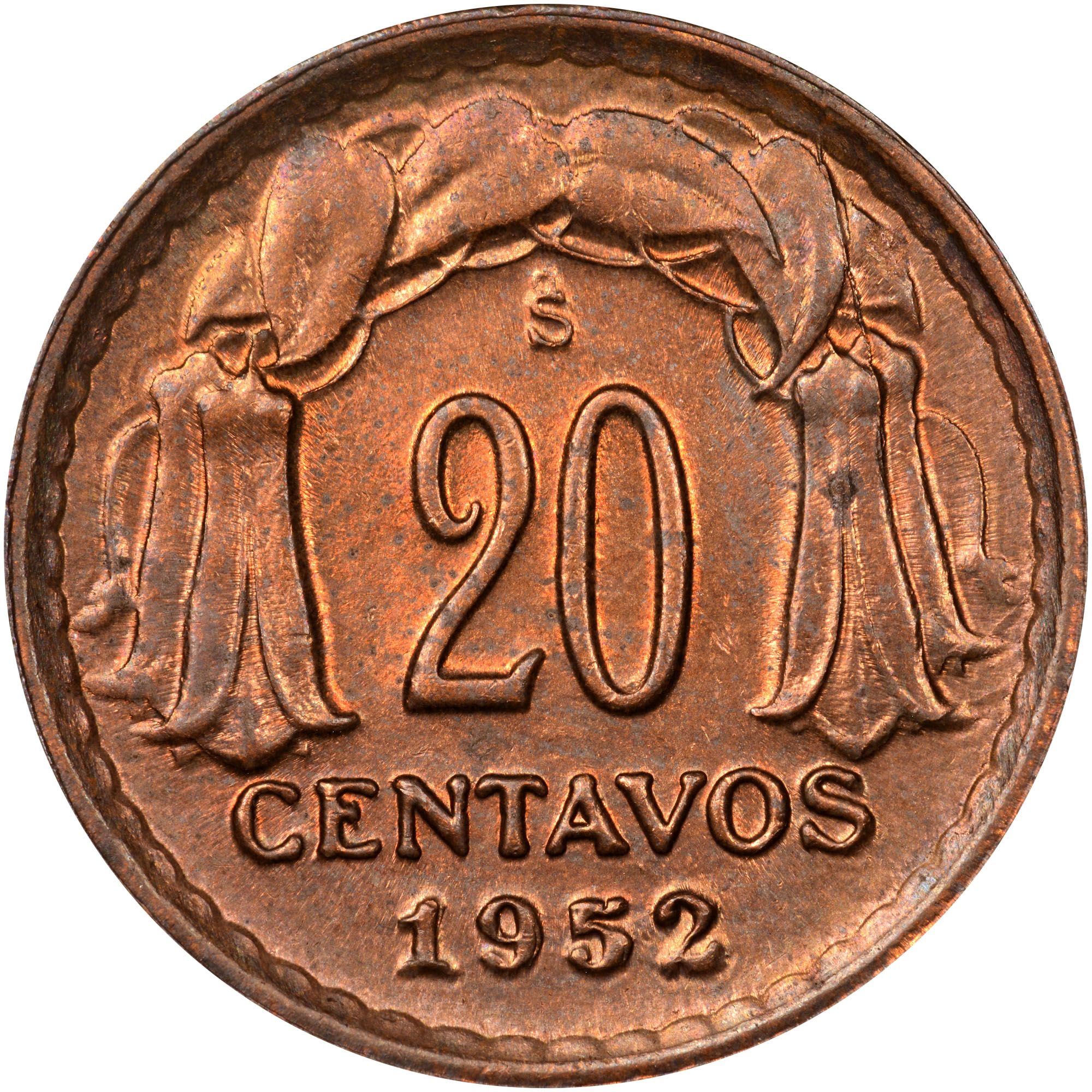 Chile 20 Centavos KM 177 Prices & Values | NGC