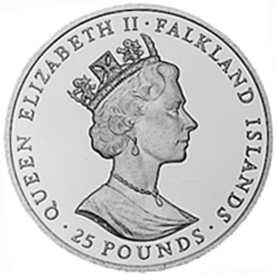 Falkland Islands 25 Pounds KM 40 Prices & Values | NGC