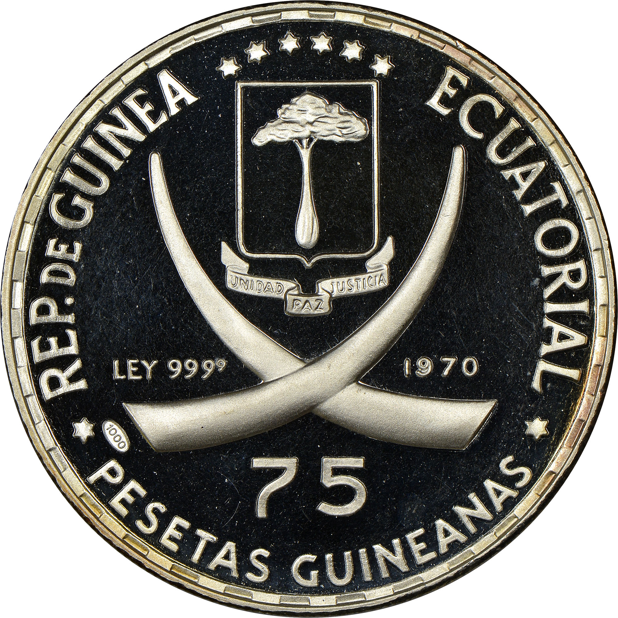 Equatorial Guinea 75 Pesetas KM 10.1 Prices & Values | NGC