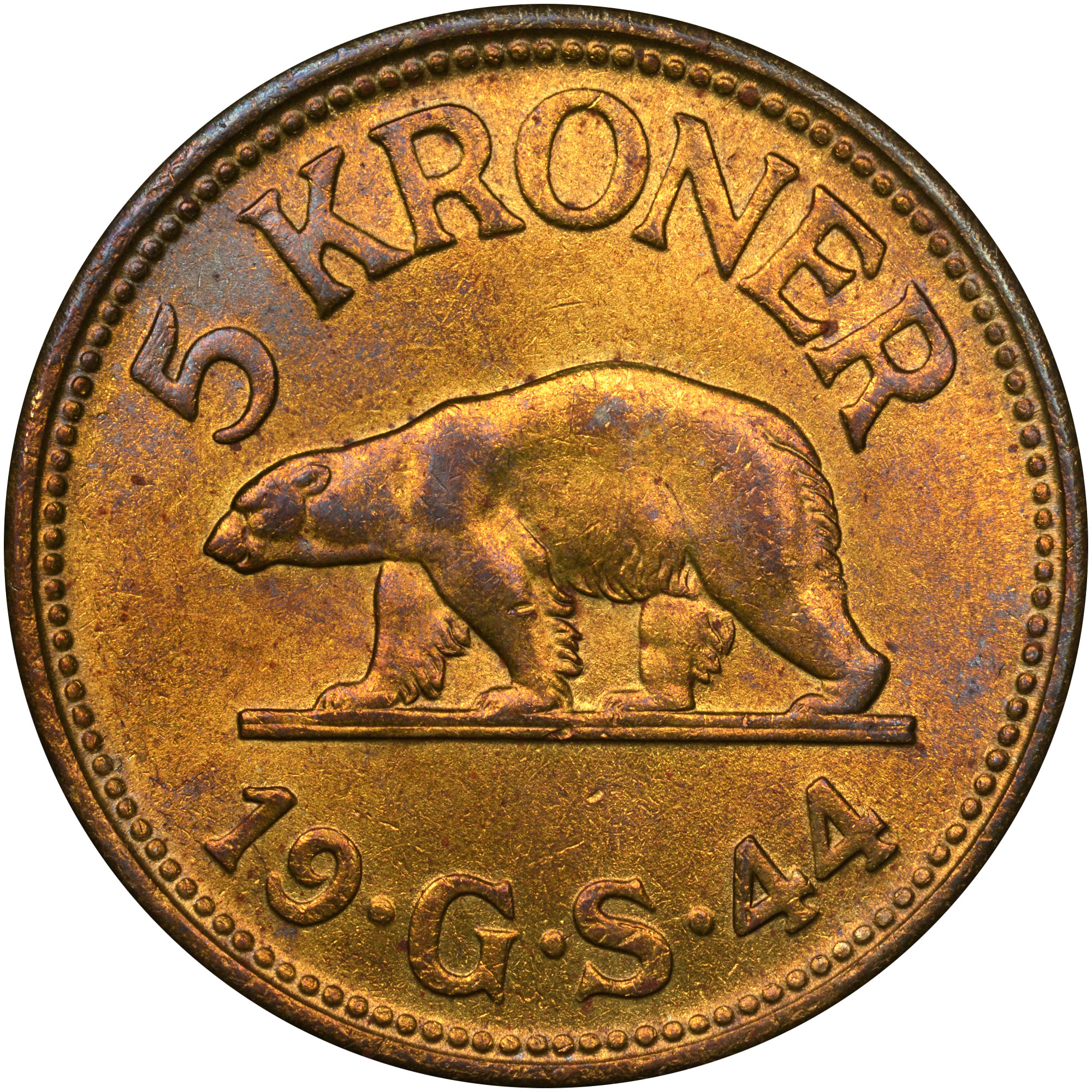 Greenland 5 Kroner KM 9 Prices Values NGC