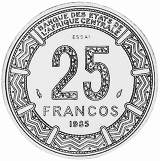 Equatorial Guinea 25 Francos KM E29 Prices & Values | NGC