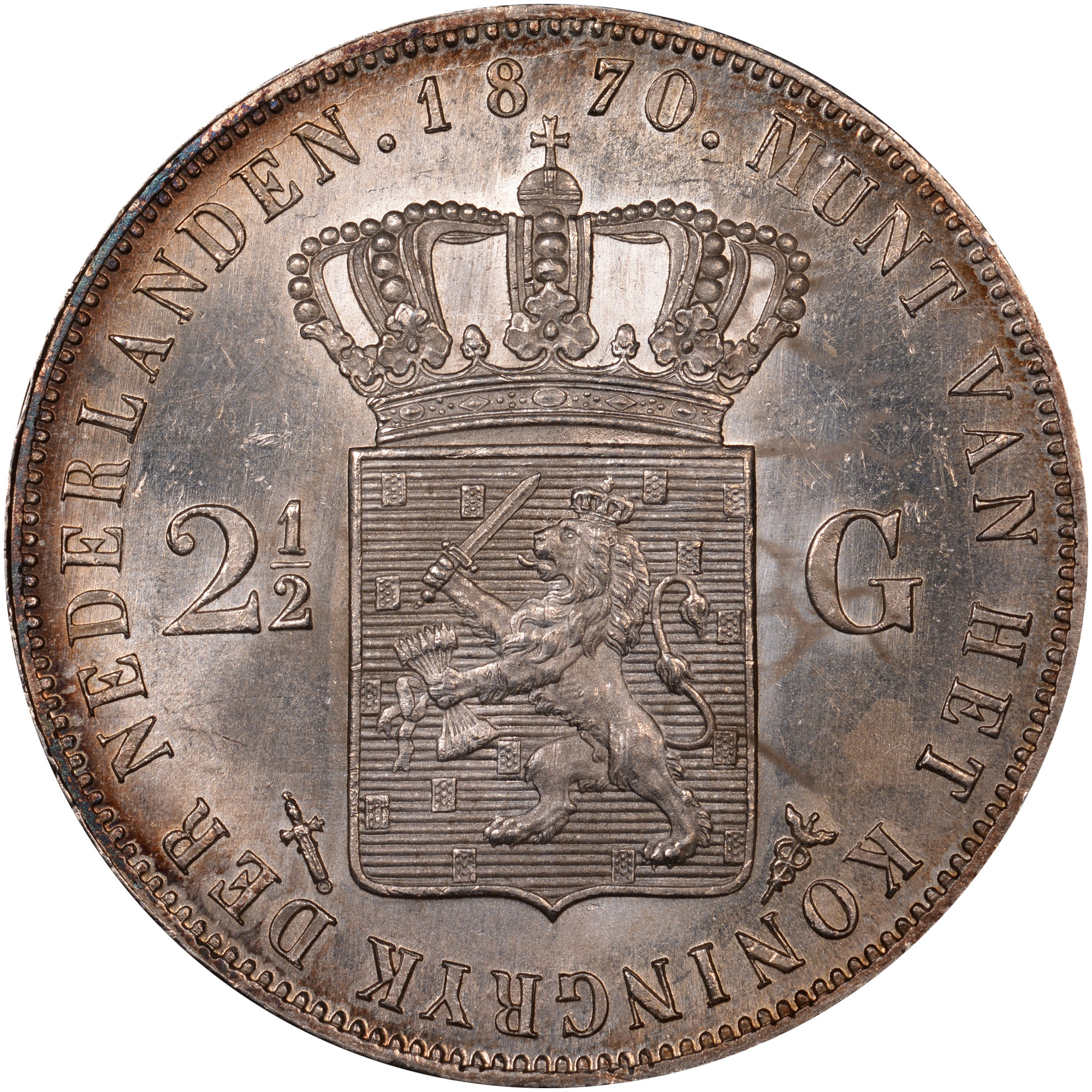Netherlands 2-1/2 Gulden KM 82 Prices & Values | NGC