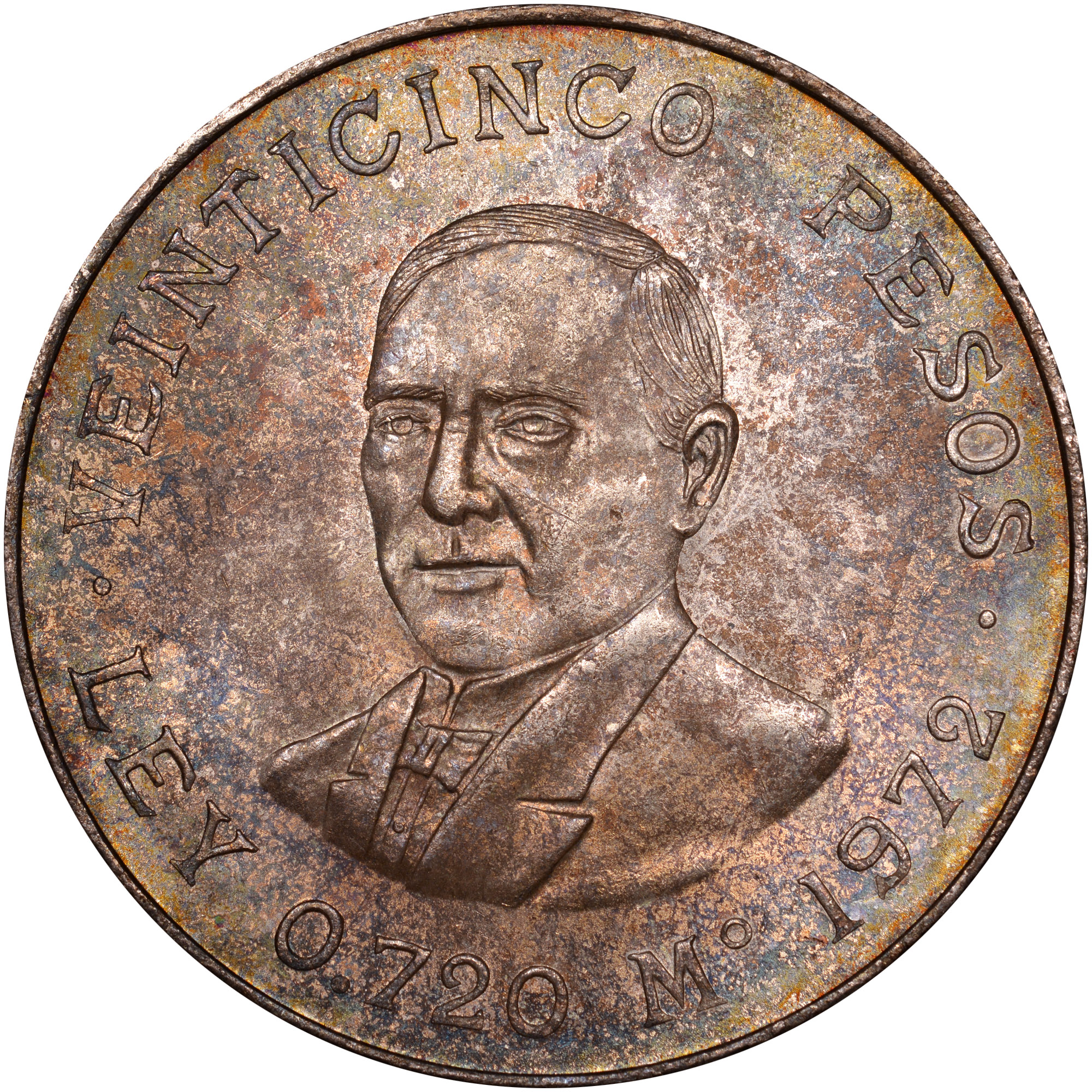 Mexico ESTADOS UNIDOS MEXICANOS 25 Pesos KM 480 Prices & Values | NGC