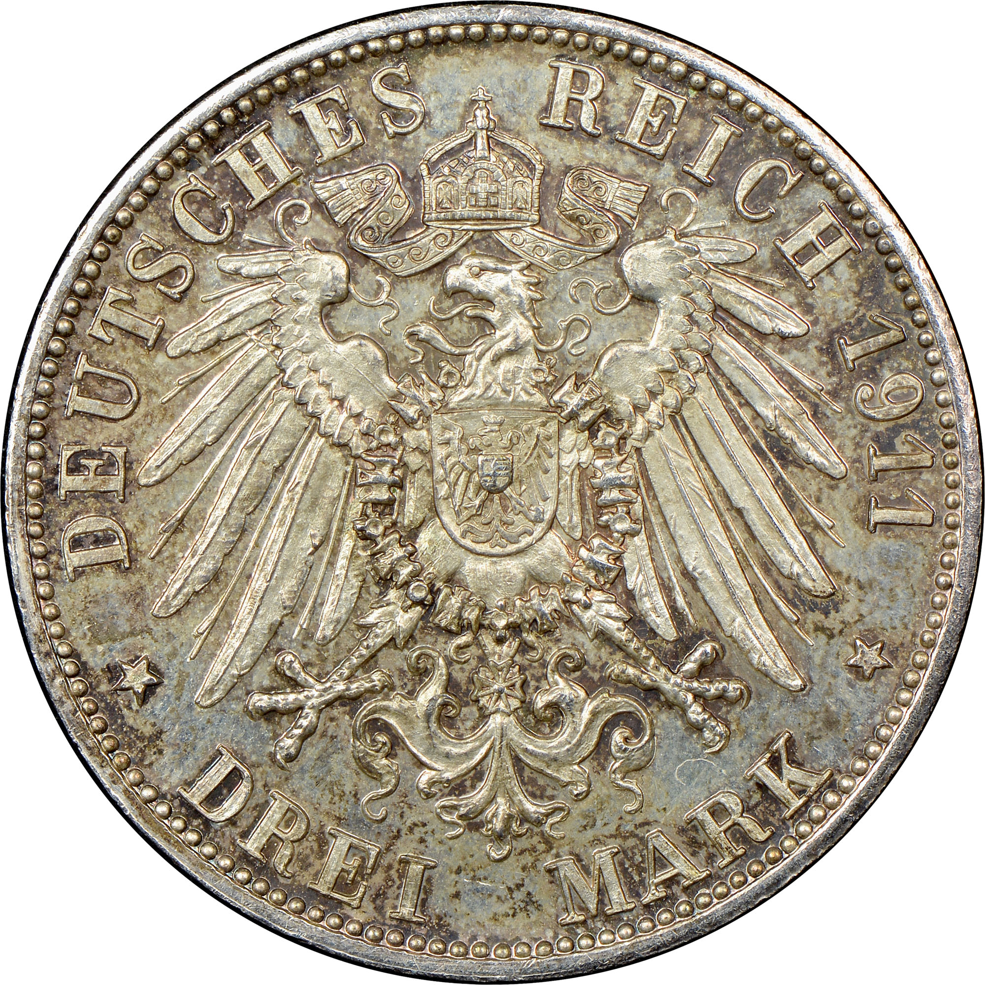 German States HAMBURG 3 Mark KM 620 Prices & Values | NGC