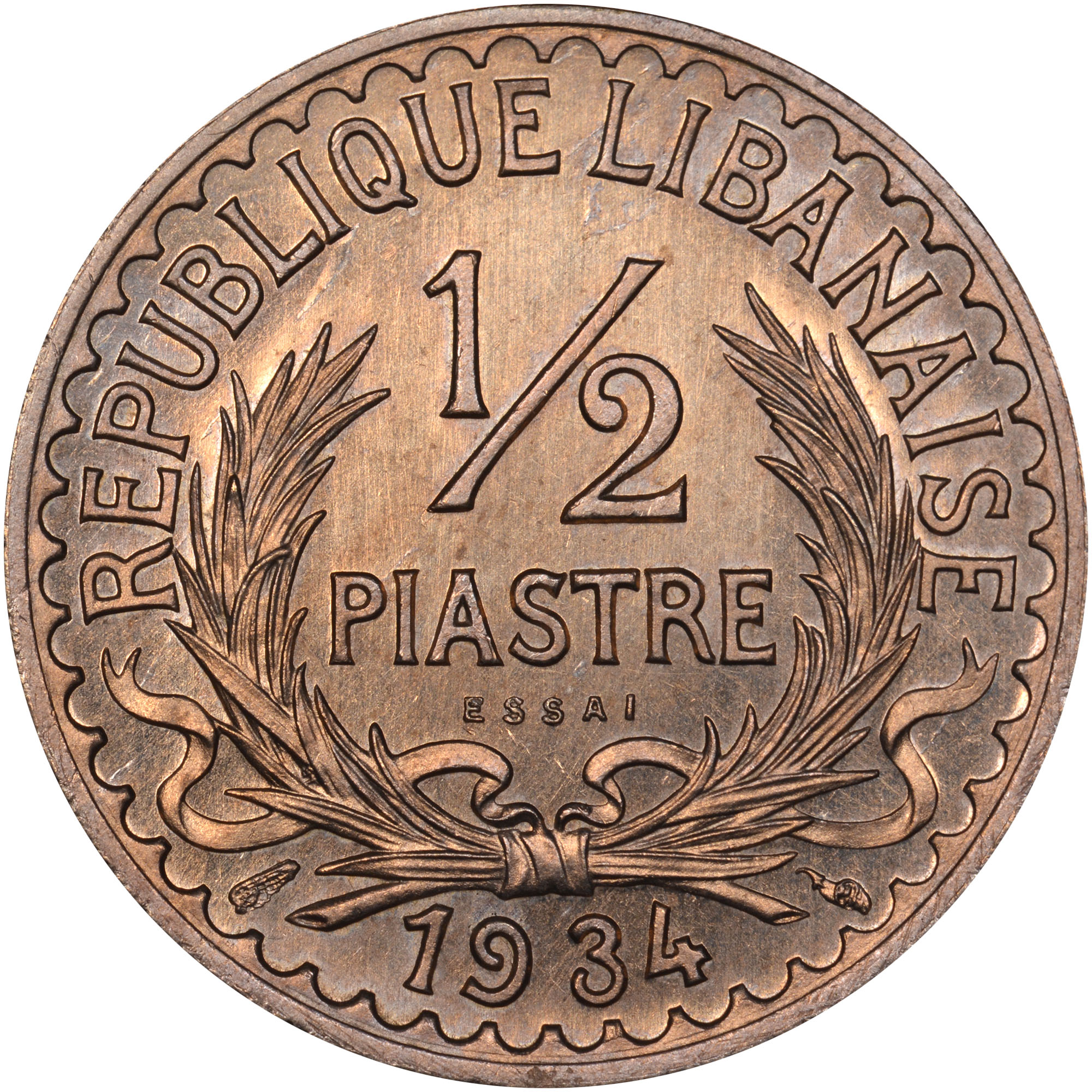 Lebanon 1/2 Piastre KM 9 Prices & Values | NGC