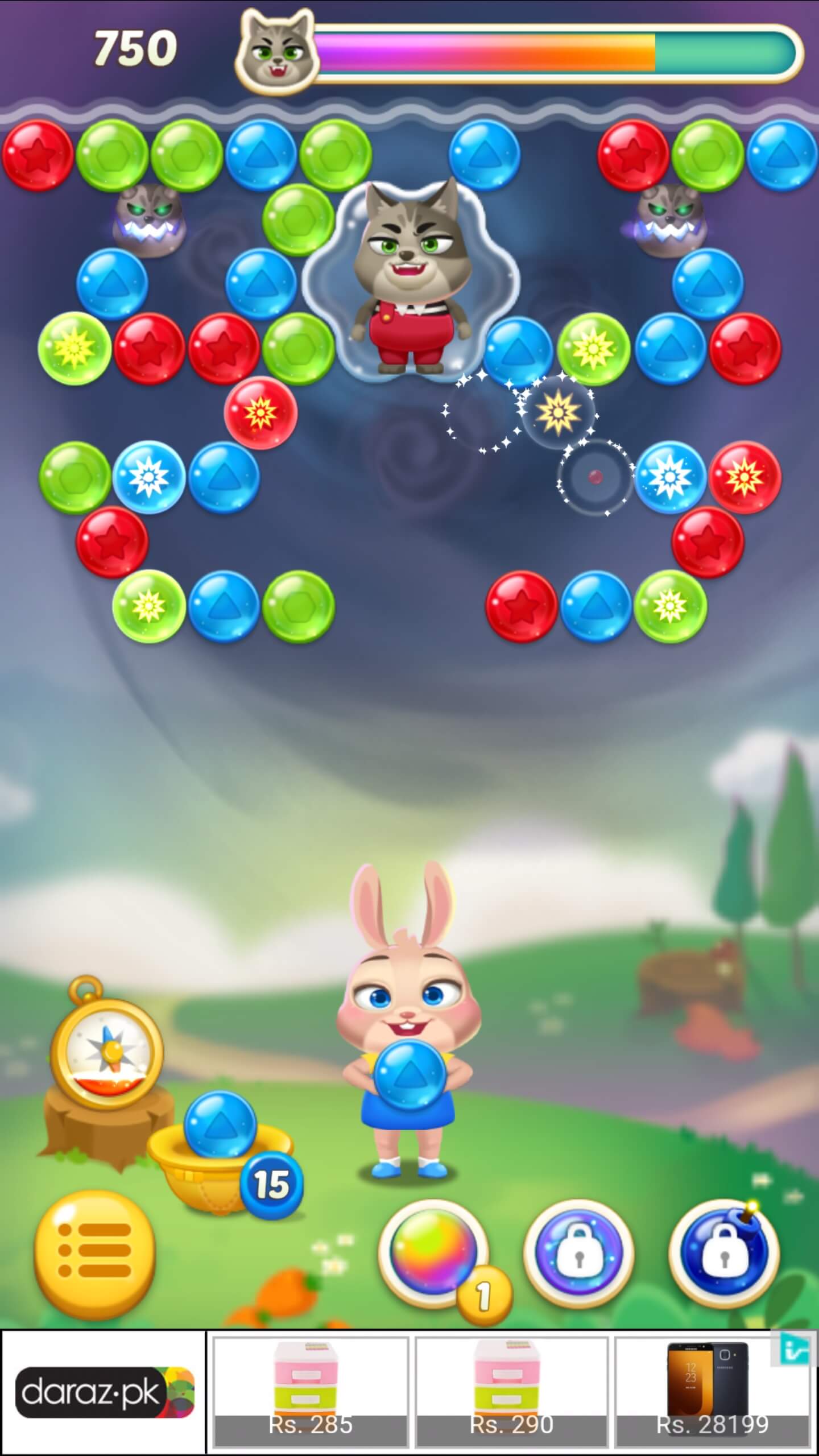 Bunny Pop 2: Beat the Wolf - Free Casual Games!
