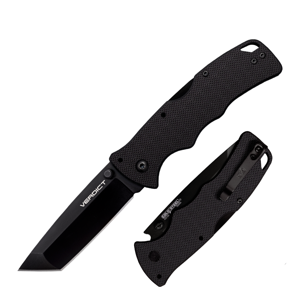 COLD STEEL Verdict / 3" Tanto Point / Aus10A W/ Black Dlc Finish ...