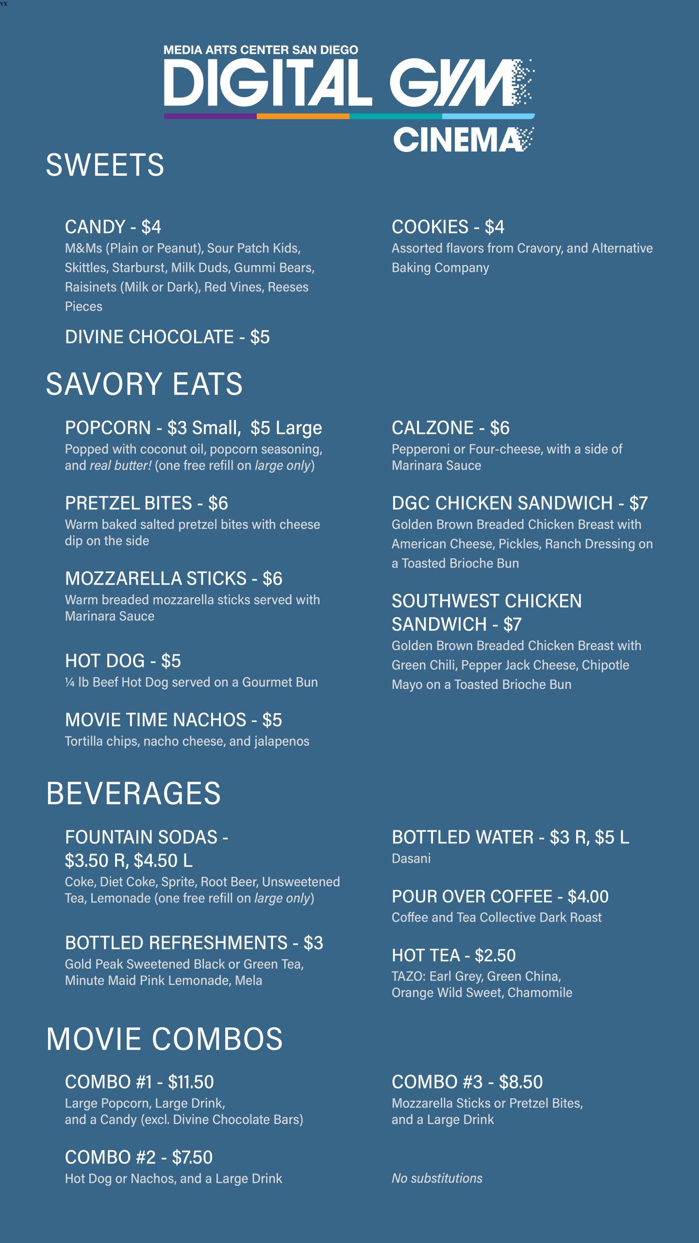 Food and Drinks – Digital Gym Cinema