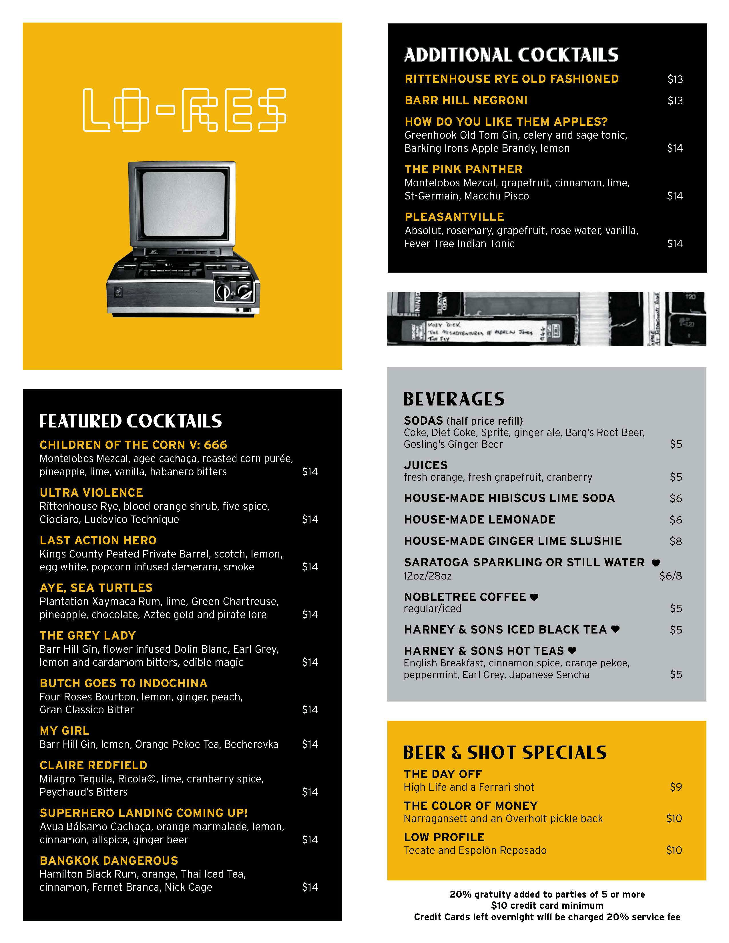 Lo-Res Menu – Nitehawk Cinema – Williamsburg