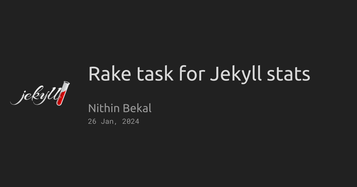 Rake task for Jekyll stats