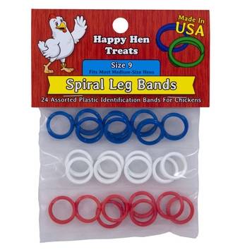 Happy Hen Treats Spiral Leg Bands - Sizes 9 & 11 | Knisley's Pet & Farm ...
