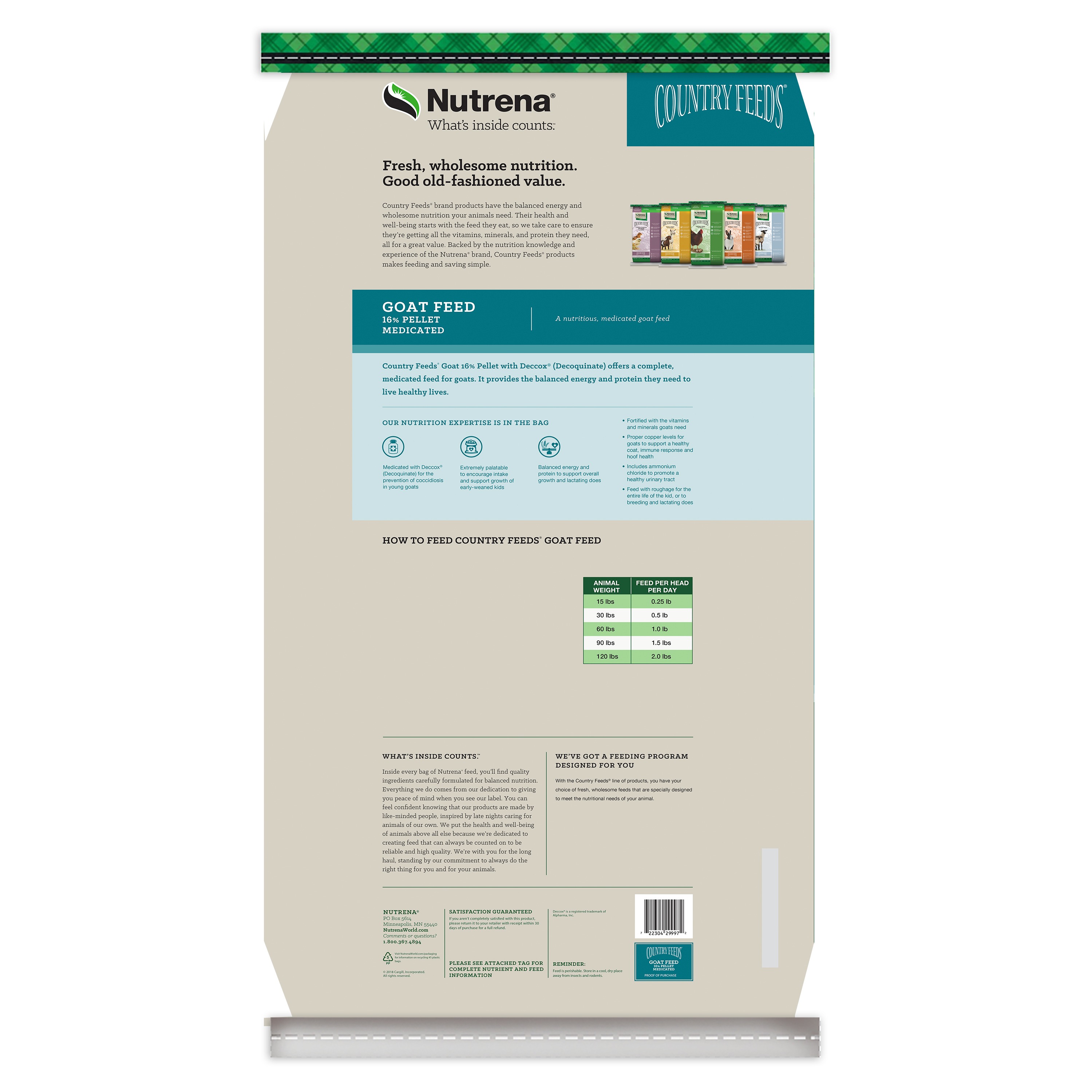 Nutrena® Country Feeds 16% Pelleted Goat Feed - Medicated | Robbie's ...
