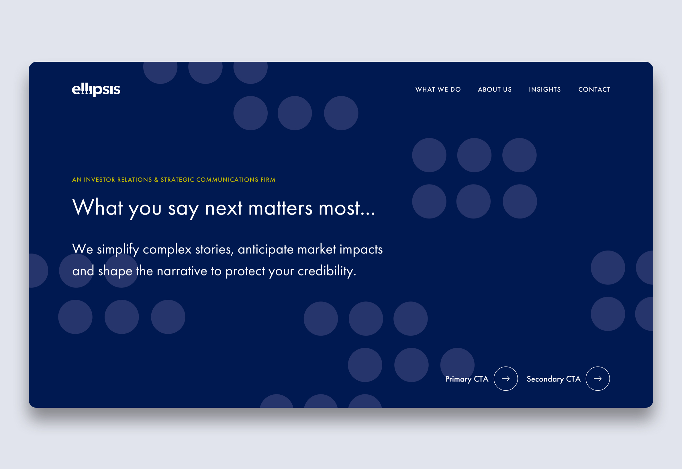 Ellipsis - NORTH STREET • A Creative Studio