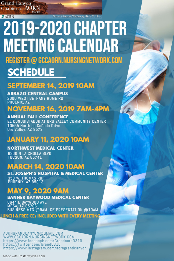 Edit/change to current chapter calendar | The Grand Canyon Chapter of ...