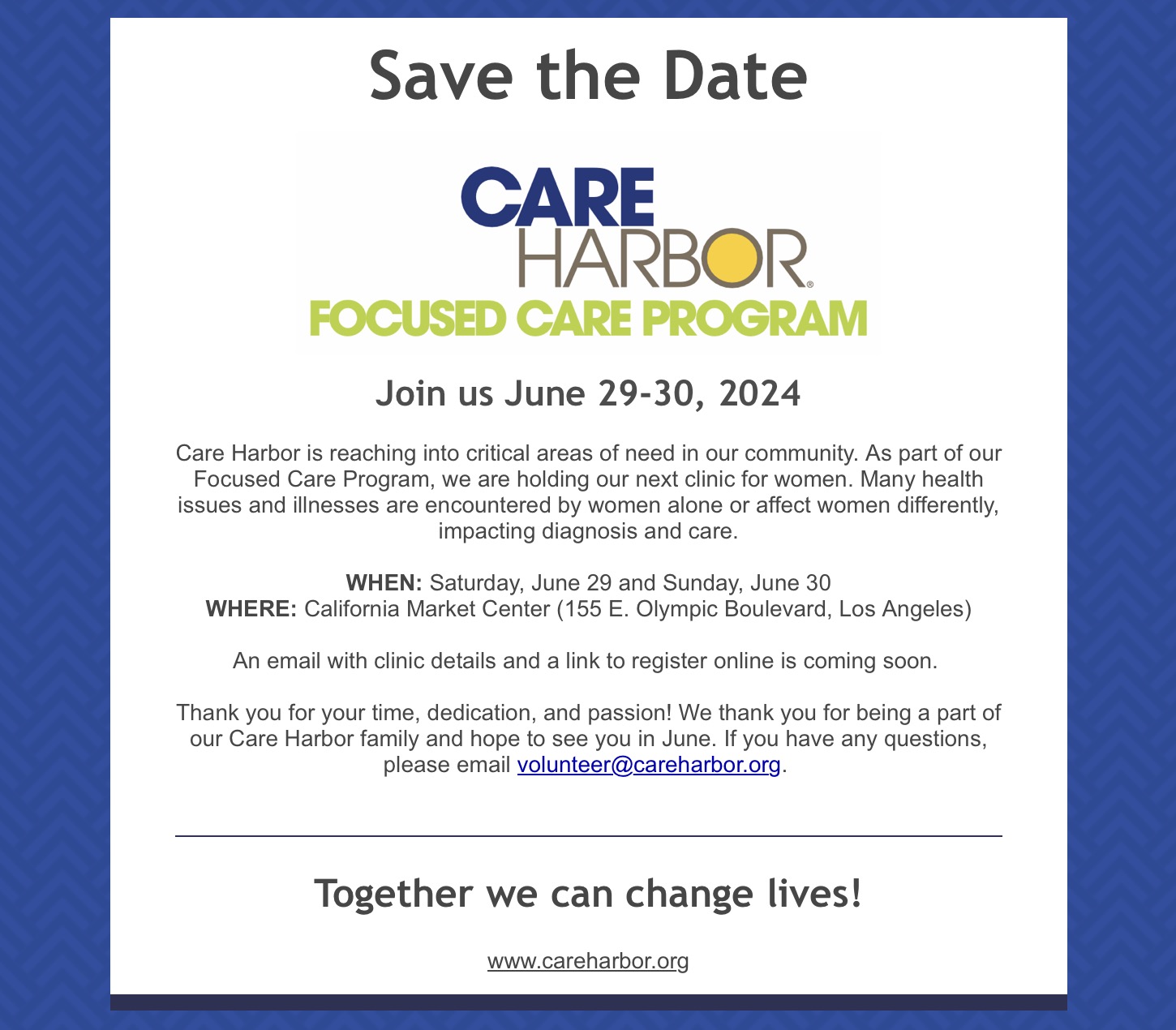 Volunteer Opportunity - Save the Date! | AACN Chapter at Keck Medical Center | Nursing Network