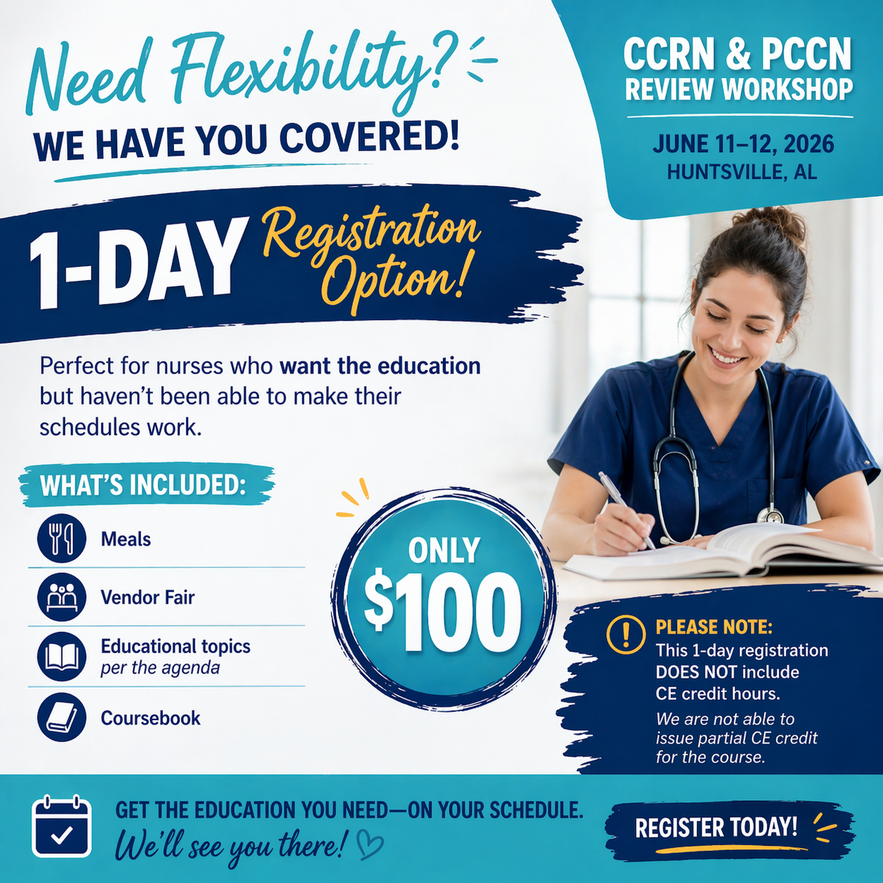 Expanded registration options! 1-day option and student option for CCRN ...