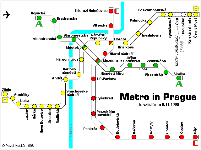 nycsubway.org: Prague Metro Route Map