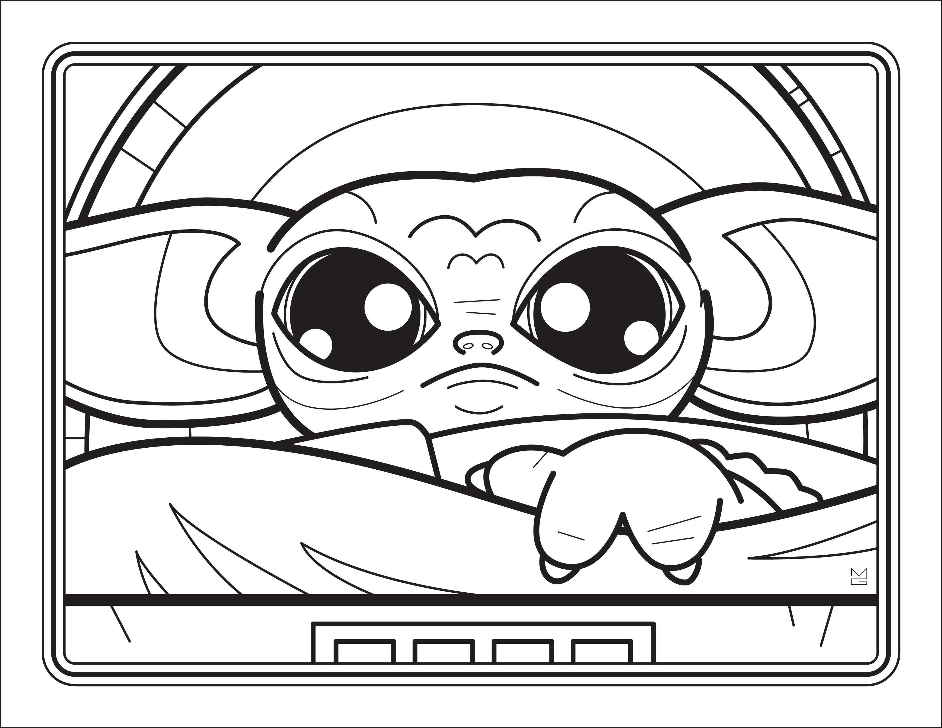 Coloring Pictures Baby Yoda Coloring Pages