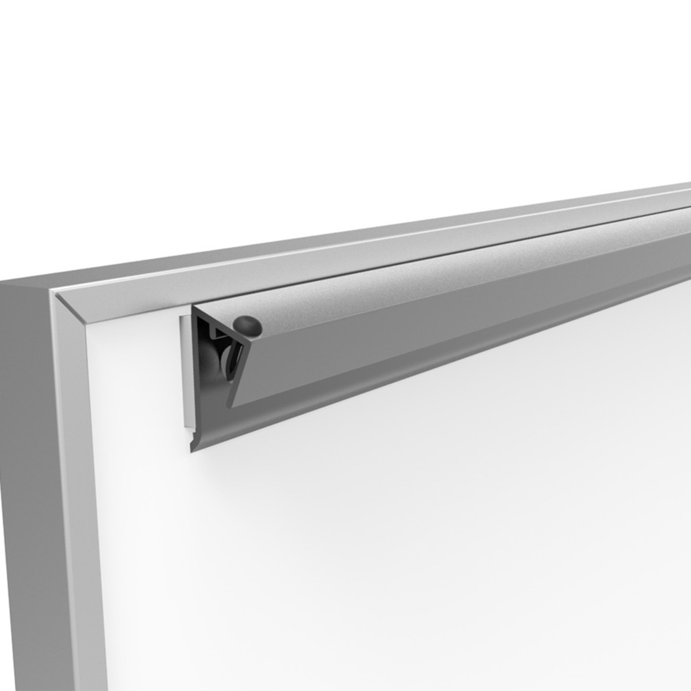 Markerboard with Integrated Full Length Aluminum Marker Tray - Oburo