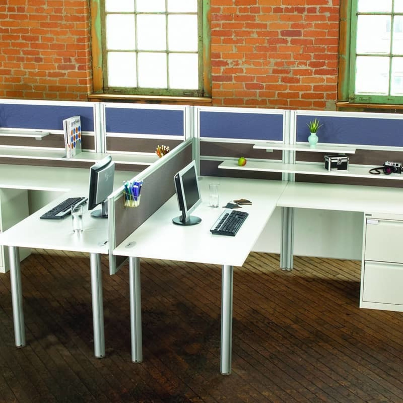 Nano System collaborative and open space furniture by Artopex - Oburo