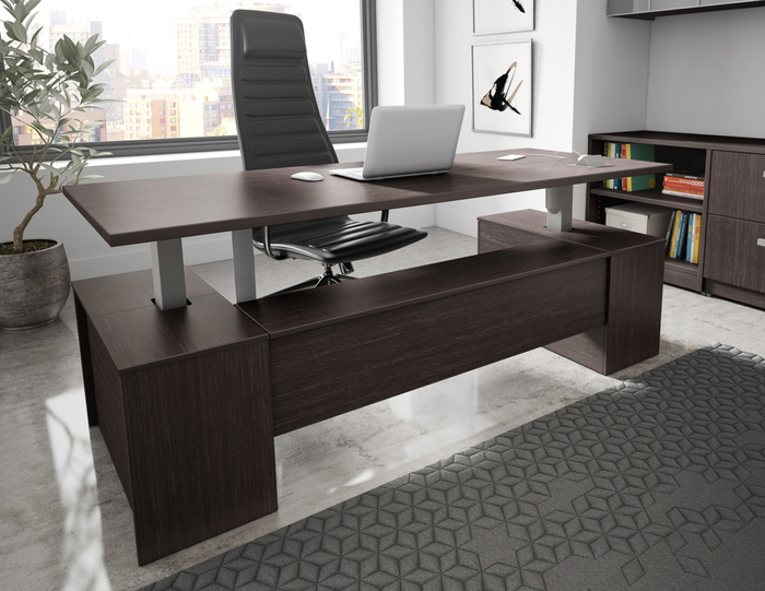 Elevation Adjustable Height Private Offices by Logiflex - Oburo