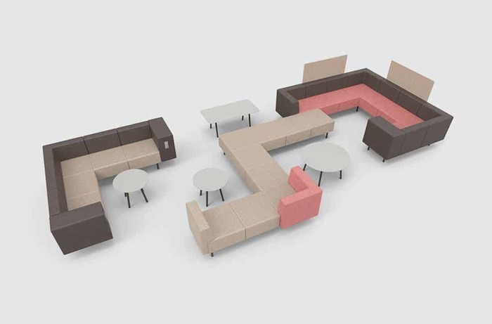 Collection de meubles Lounge modulaires Exchange par Allseating - Oburo