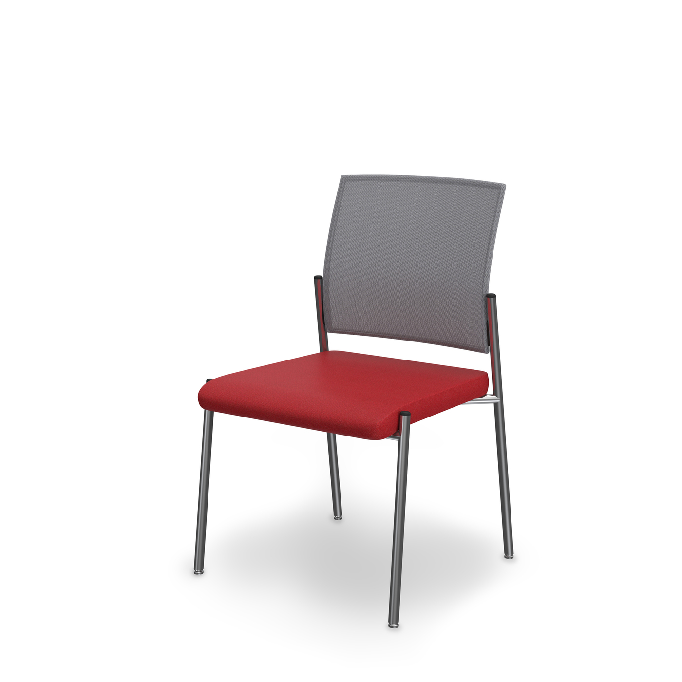Multi-purpose chair with a mesh backrest and a four-leg frame by ADI ...