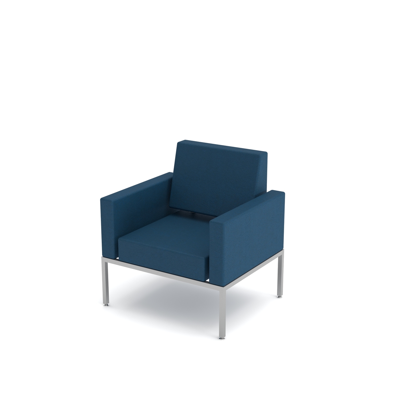 1-seat armchair with light profile and gaps between seat, backrest and ...