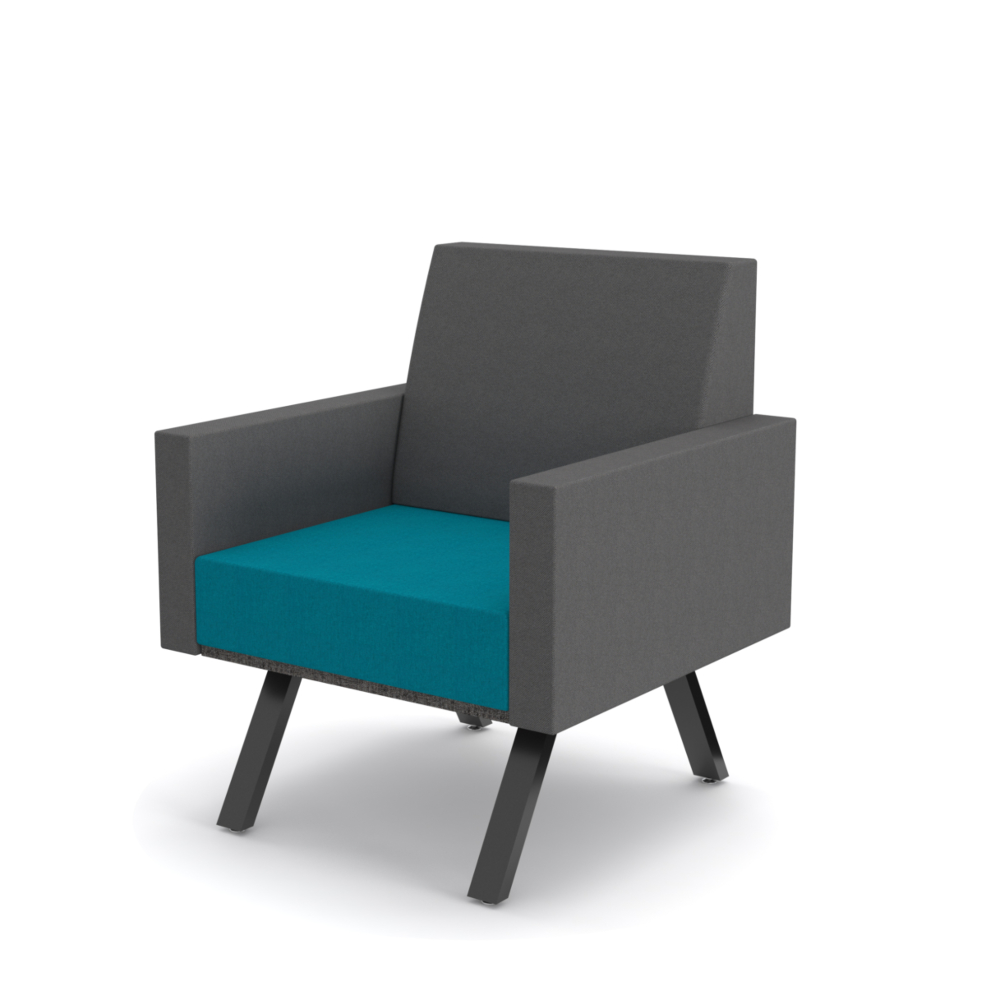1-seat bench with armrests, edge with matching upholstered edge by ADI ...