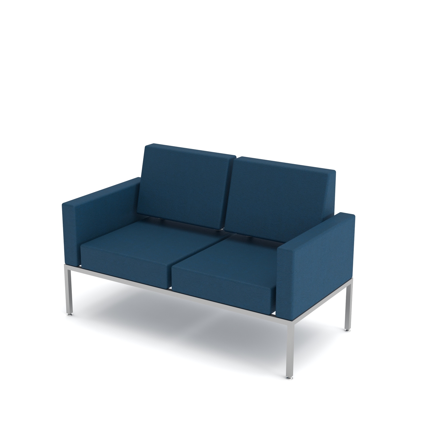 2-seat armchair with light profile and gaps between seat, backrest and ...