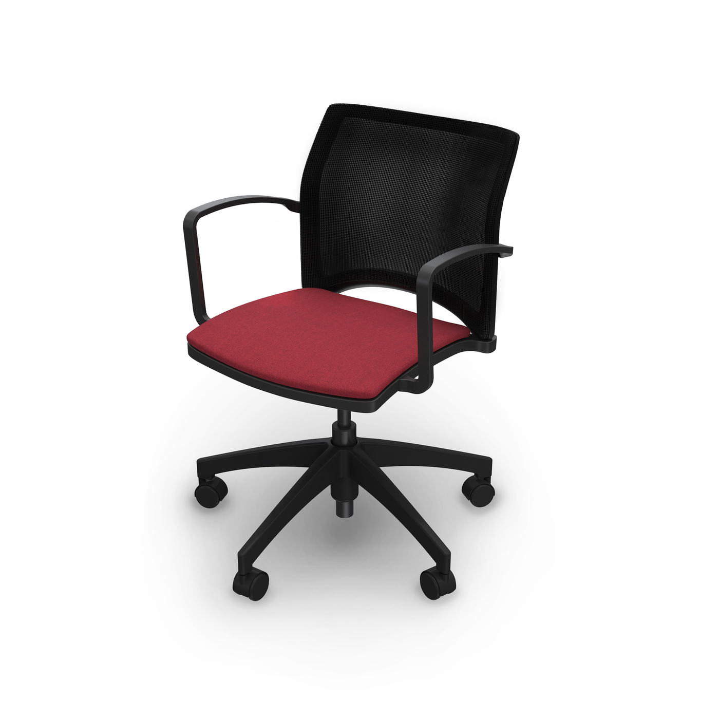 Multi-purpose chair with a star base mesh backrest by Bouty - Oburo