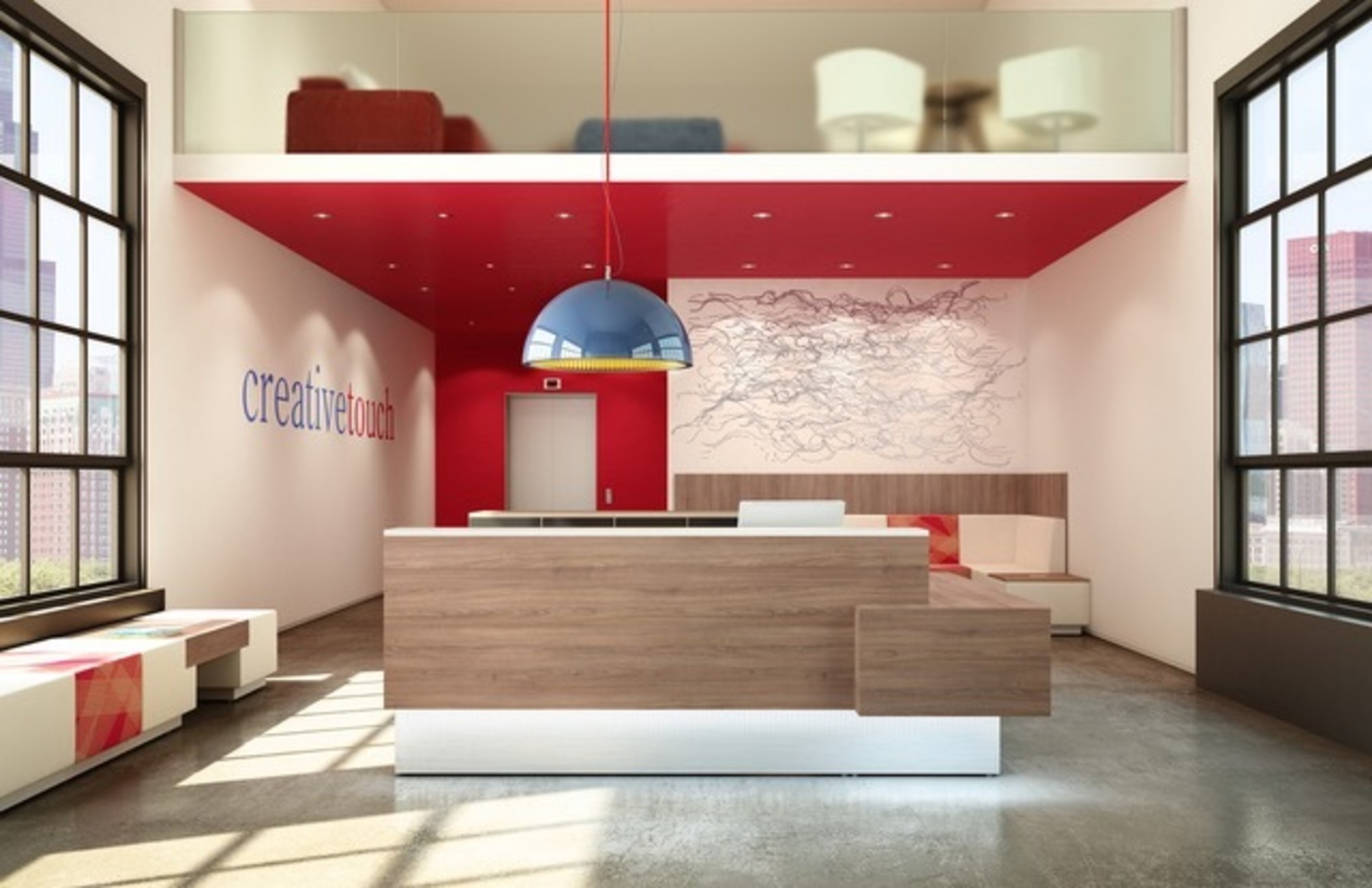 Inbox reception desk by Logiflex - Oburo