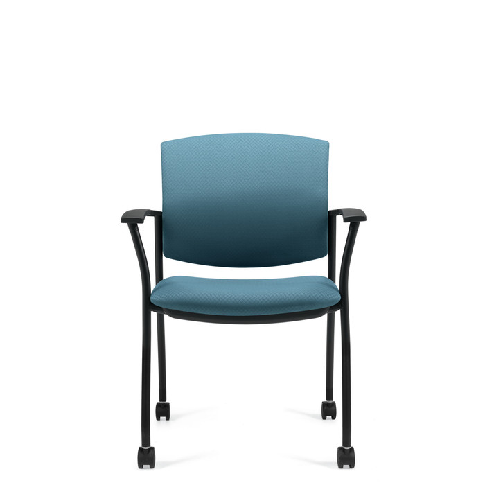 Ibex | Upholstered Seat & Back Guest Chair on Casters - Oburo