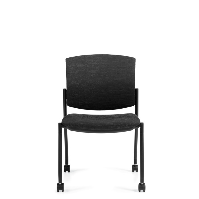 Ibex | Upholstered Seat & Back Armless Guest Chair on Casters - Oburo