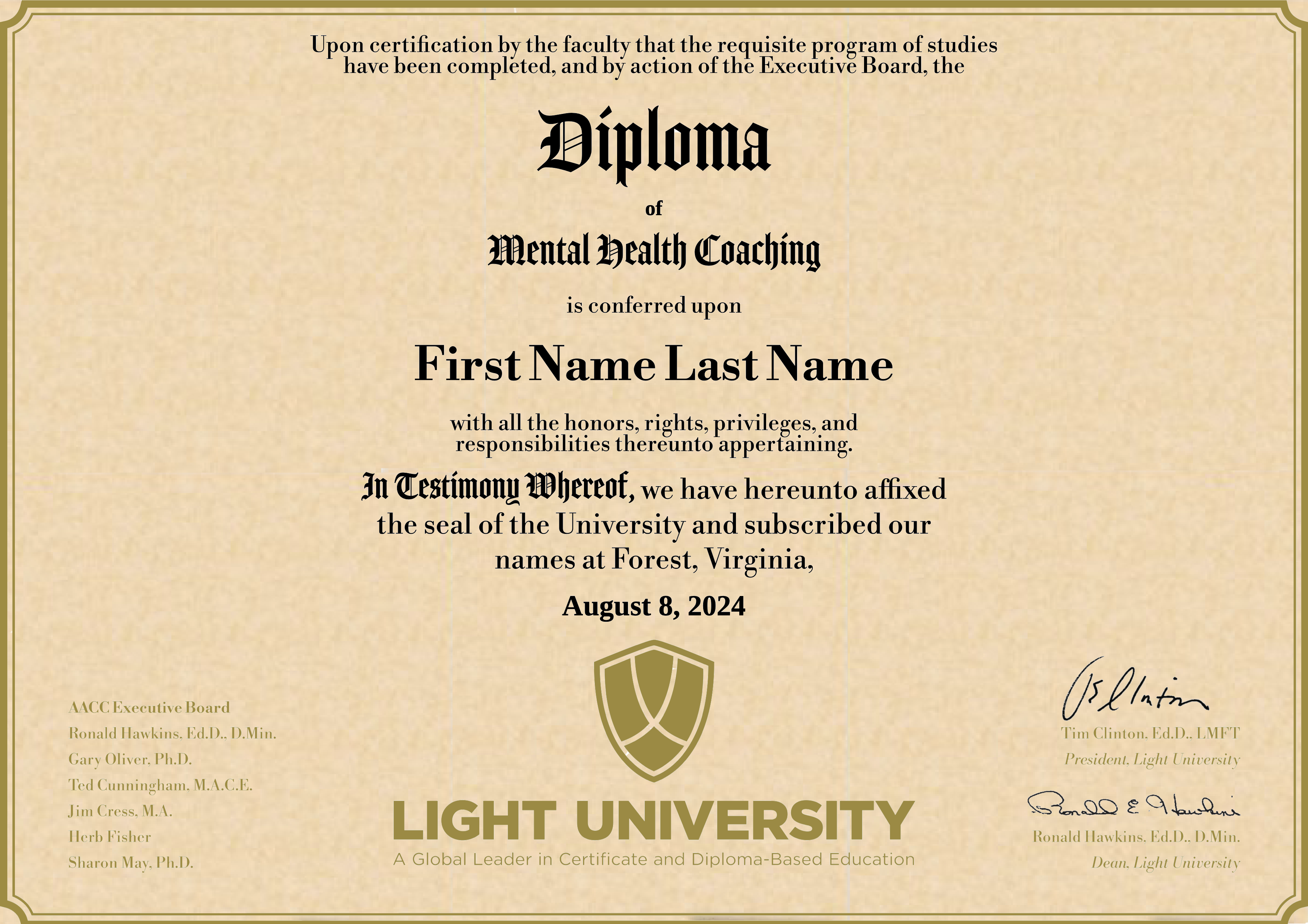 Example Of A University Diploma Certificate