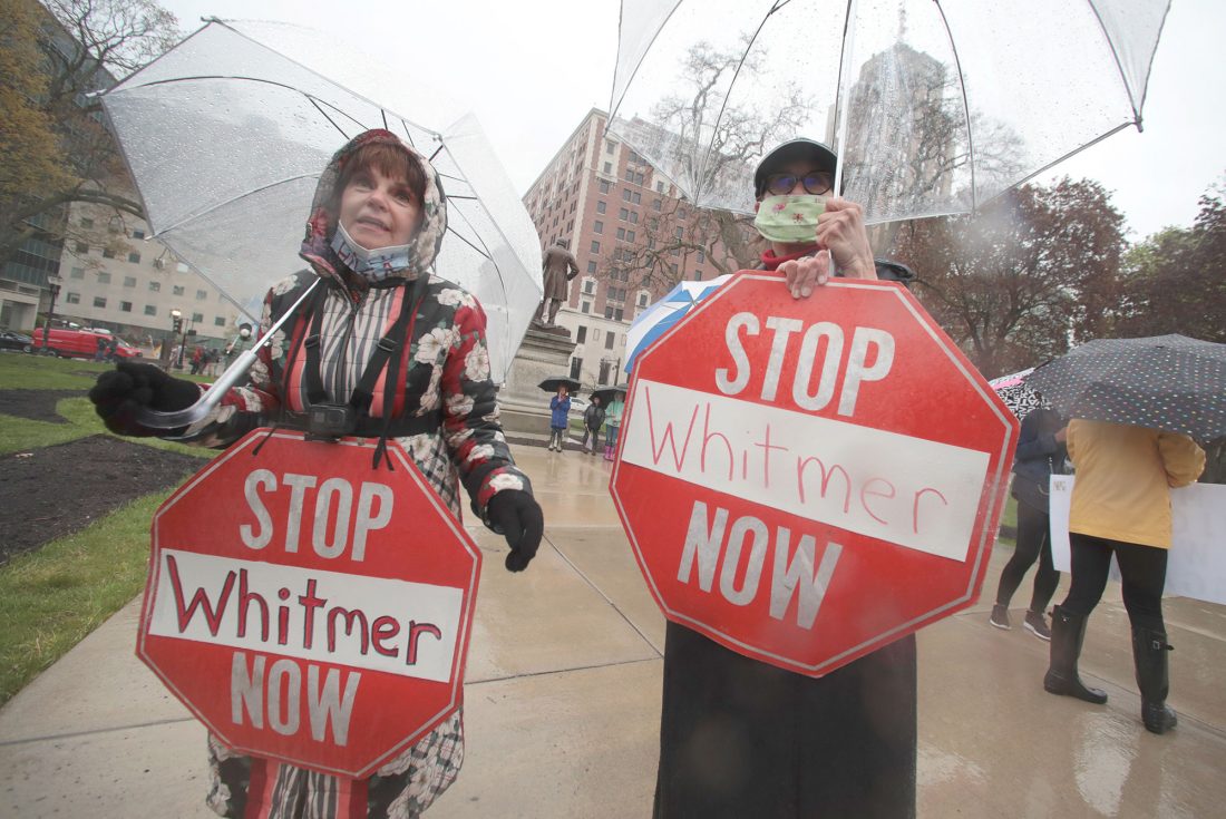 Hundreds protest stay-home order outside Michigan Capitol in Lansing ...