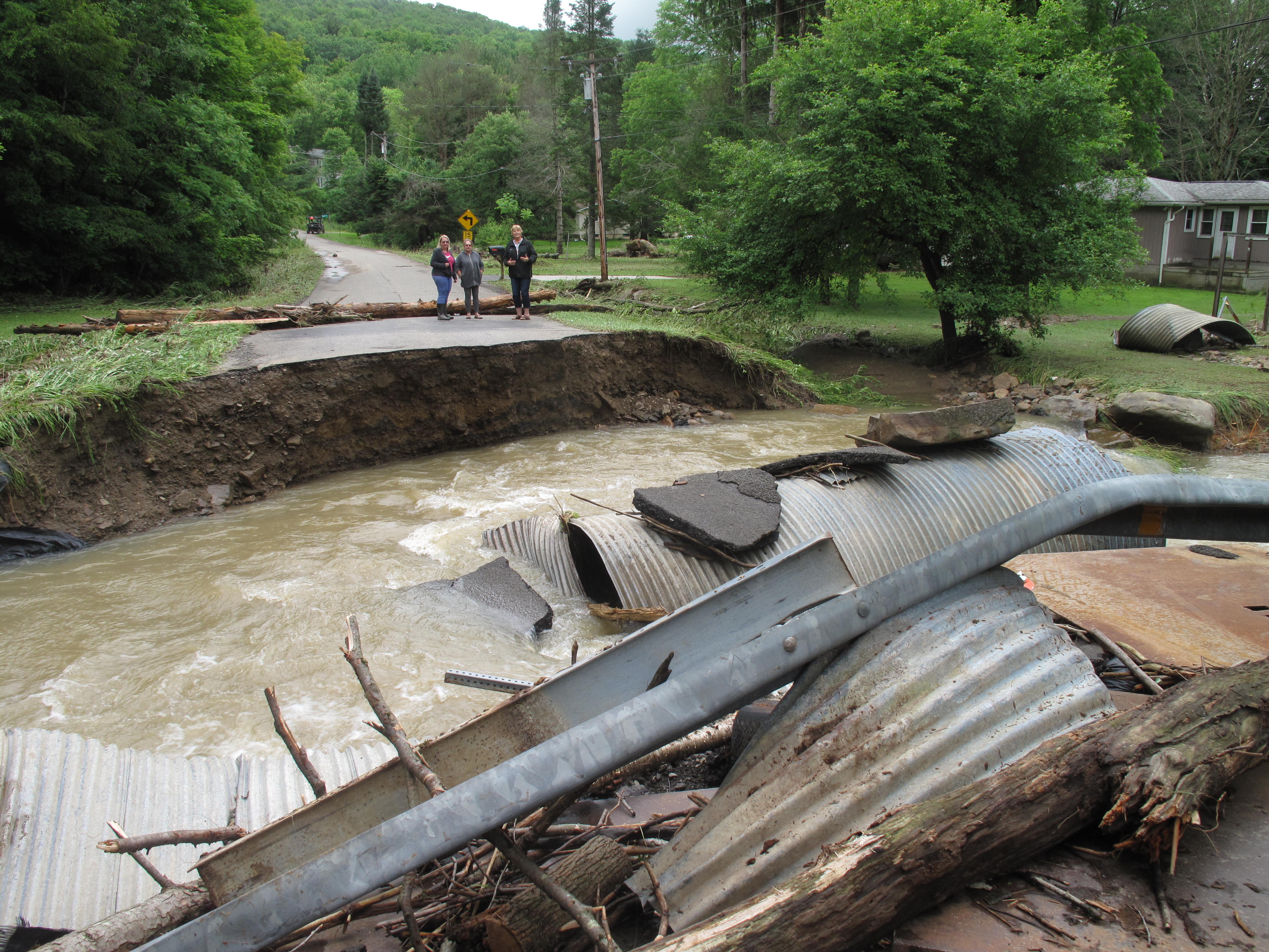 (5:50 PM) Temporary Bridge Likely After Road Is Washed Away | News ...