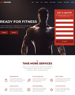 Gym - Fitness Bodybuilding Responsive Template Best for Health Club ...